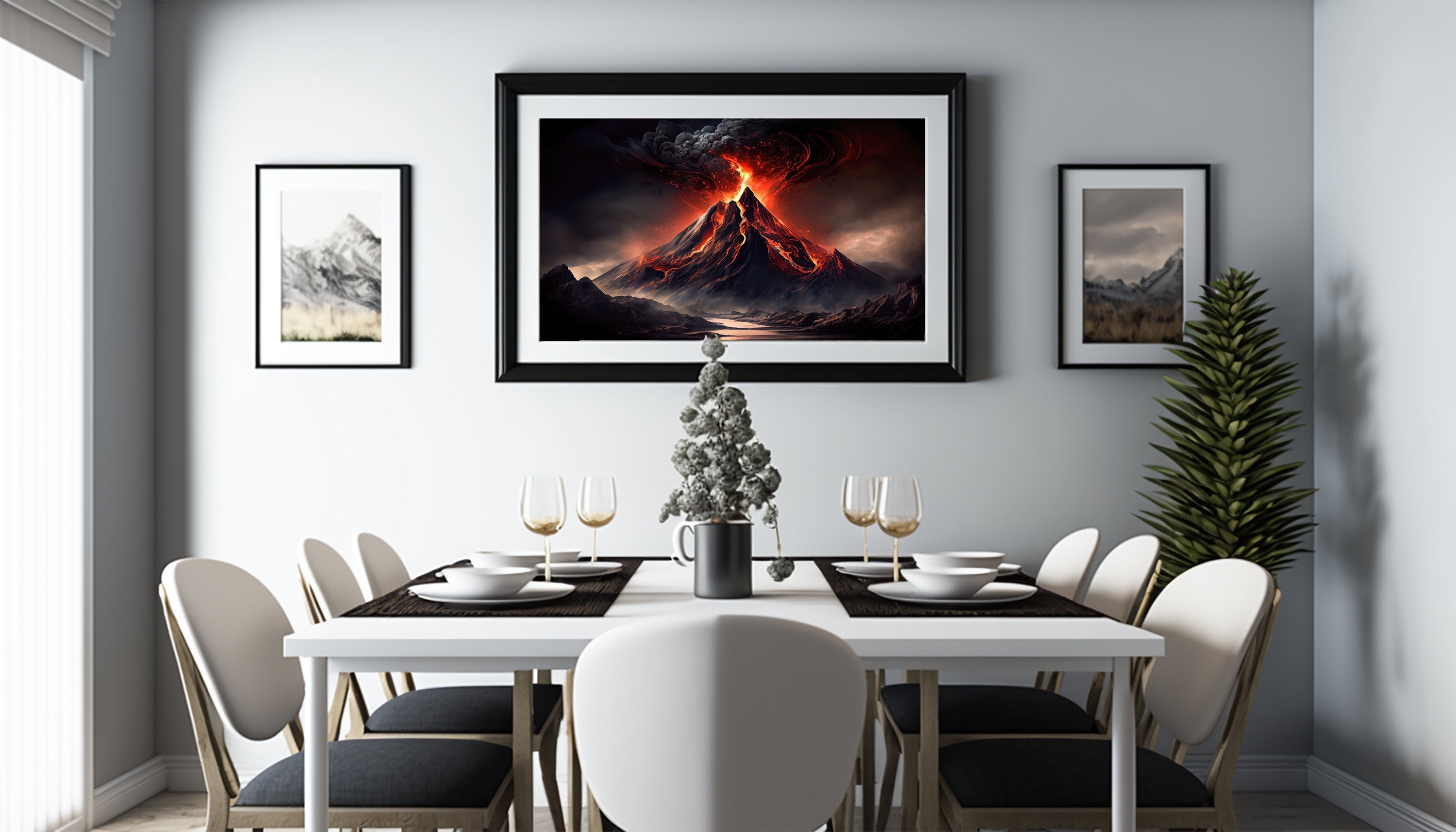 Stunning Volcano Art Print for Your Landscape Wall Art Collection ...