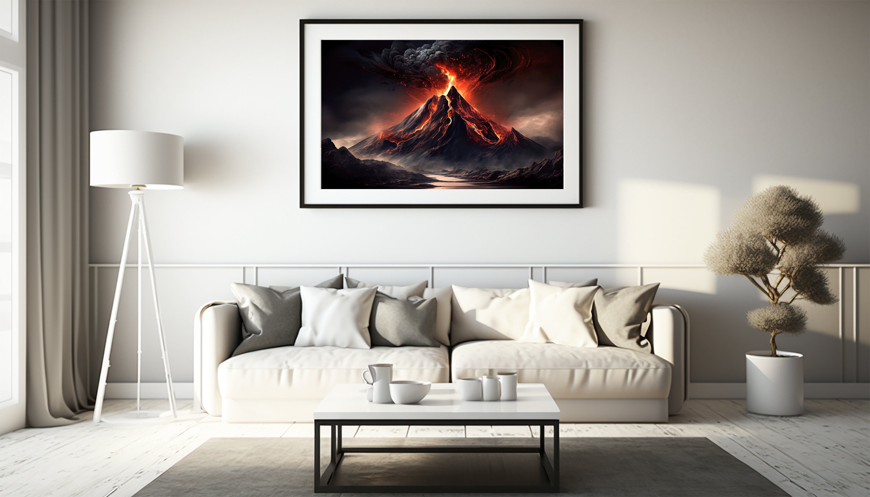 Stunning Volcano Art Print for Your Landscape Wall Art Collection ...