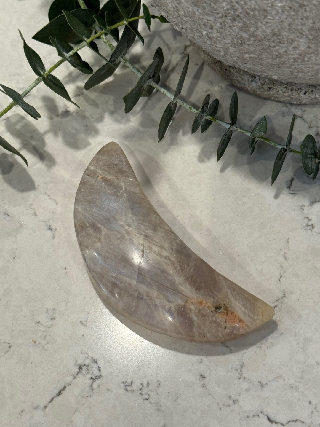 Gorgeous Star Flash Peach Moonstone Crystal Moon - Etsy