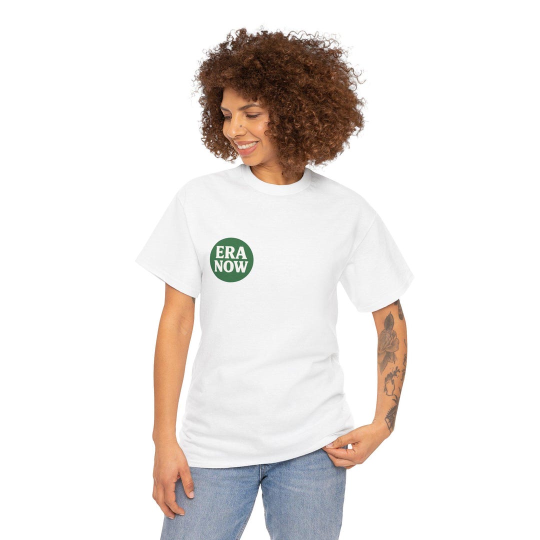ERA NOW Round Logo T-shirt | Minimalist Political Slogan Tee, Activist ...