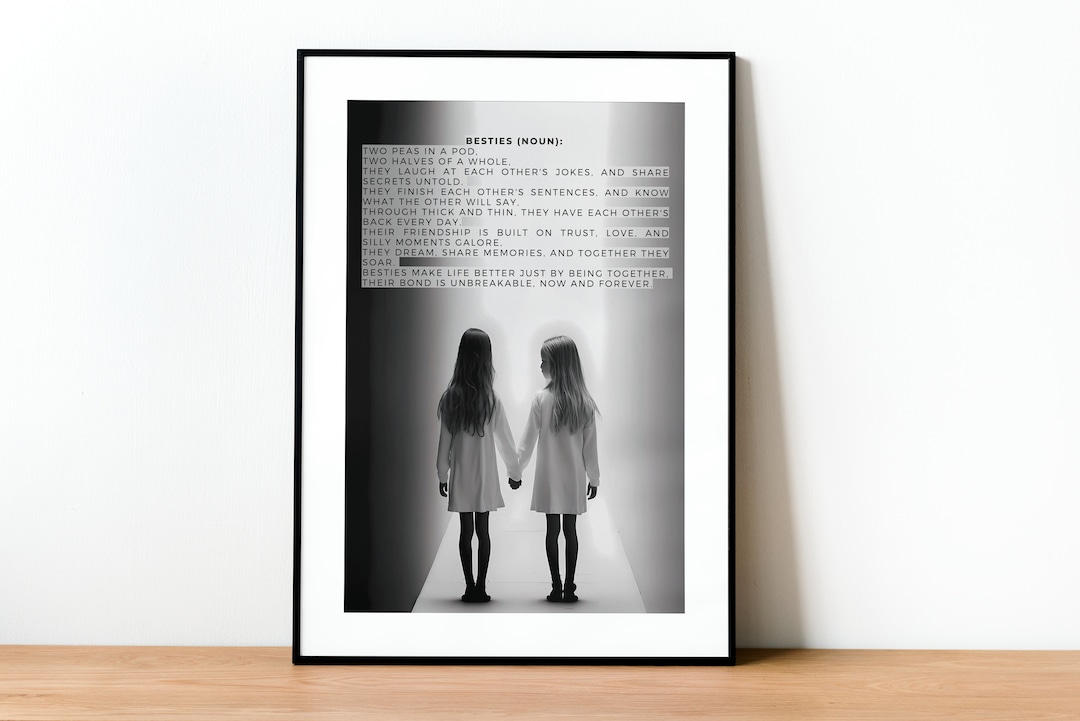 BESTIE Definition Meaning | Best Friend Gift | Wall Art | Printable ...