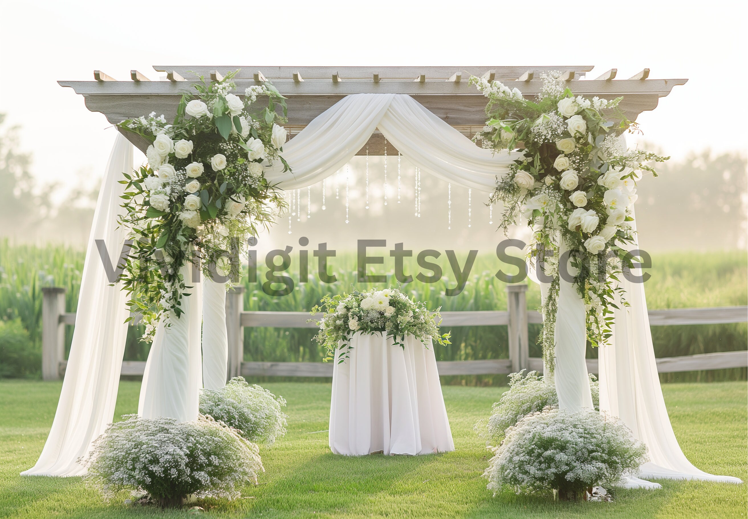 5 Outdoor Wedding Digital Photo Backdrop | Photography Background ...