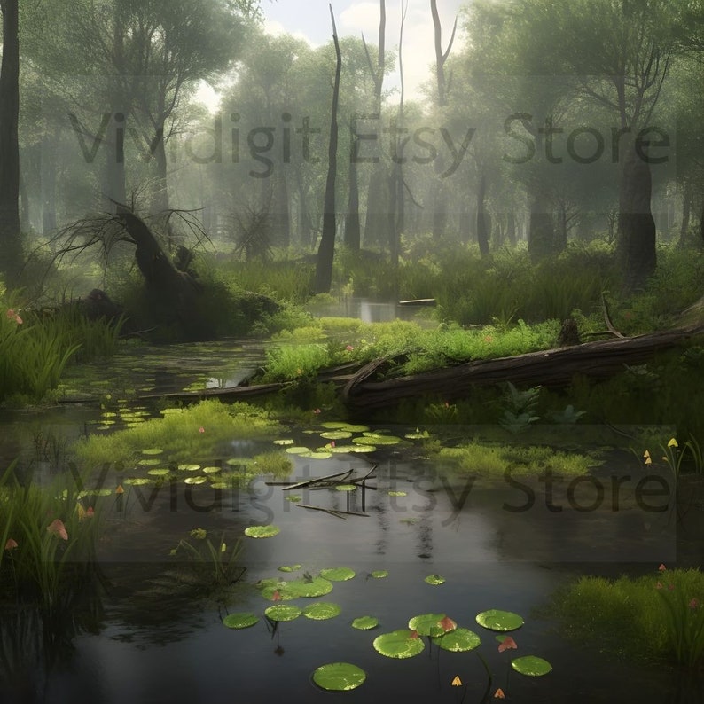 8 Swamp Digital Photo Backdrop | Photography Background | Spring ...