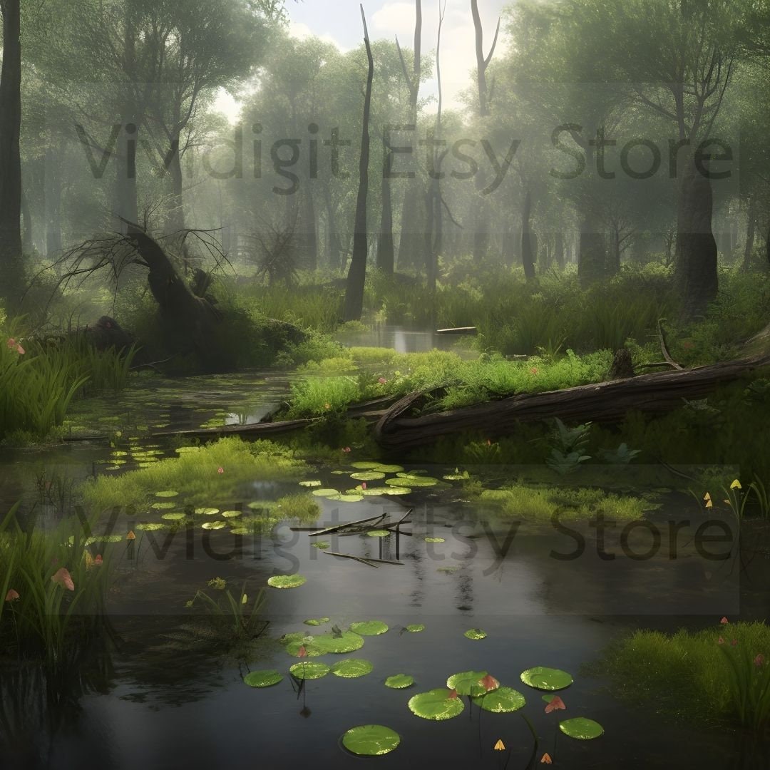 8 Swamp Digital Photo Backdrop | Photography Background | Spring ...