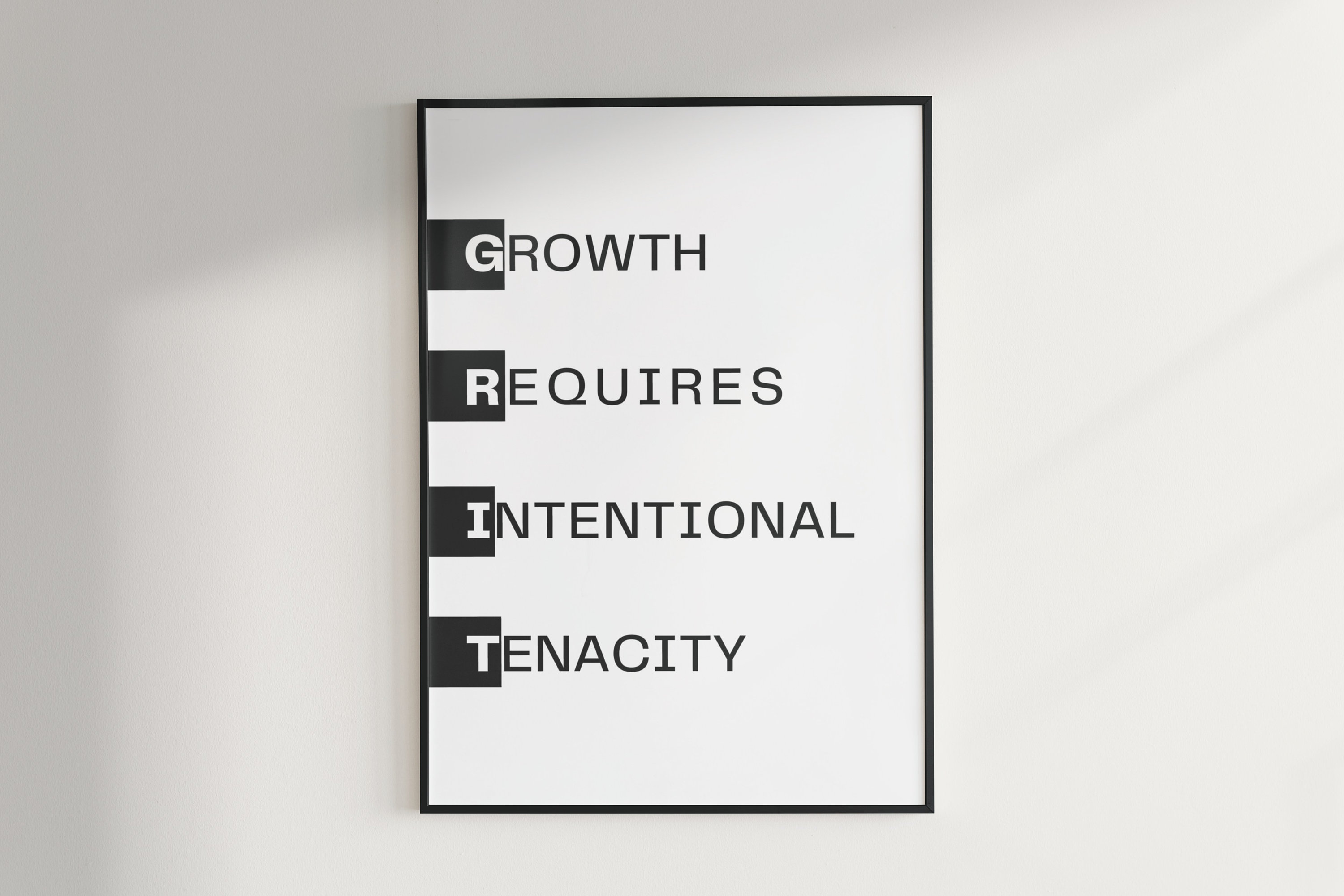 GRIT Motivational Poster | Gift | Wall Art | Office Decor | Digital ...