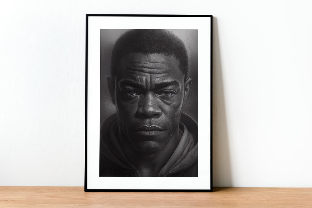 Man Portrait | Pencil Drawing | Digital Art | Downloadable Poster for ...
