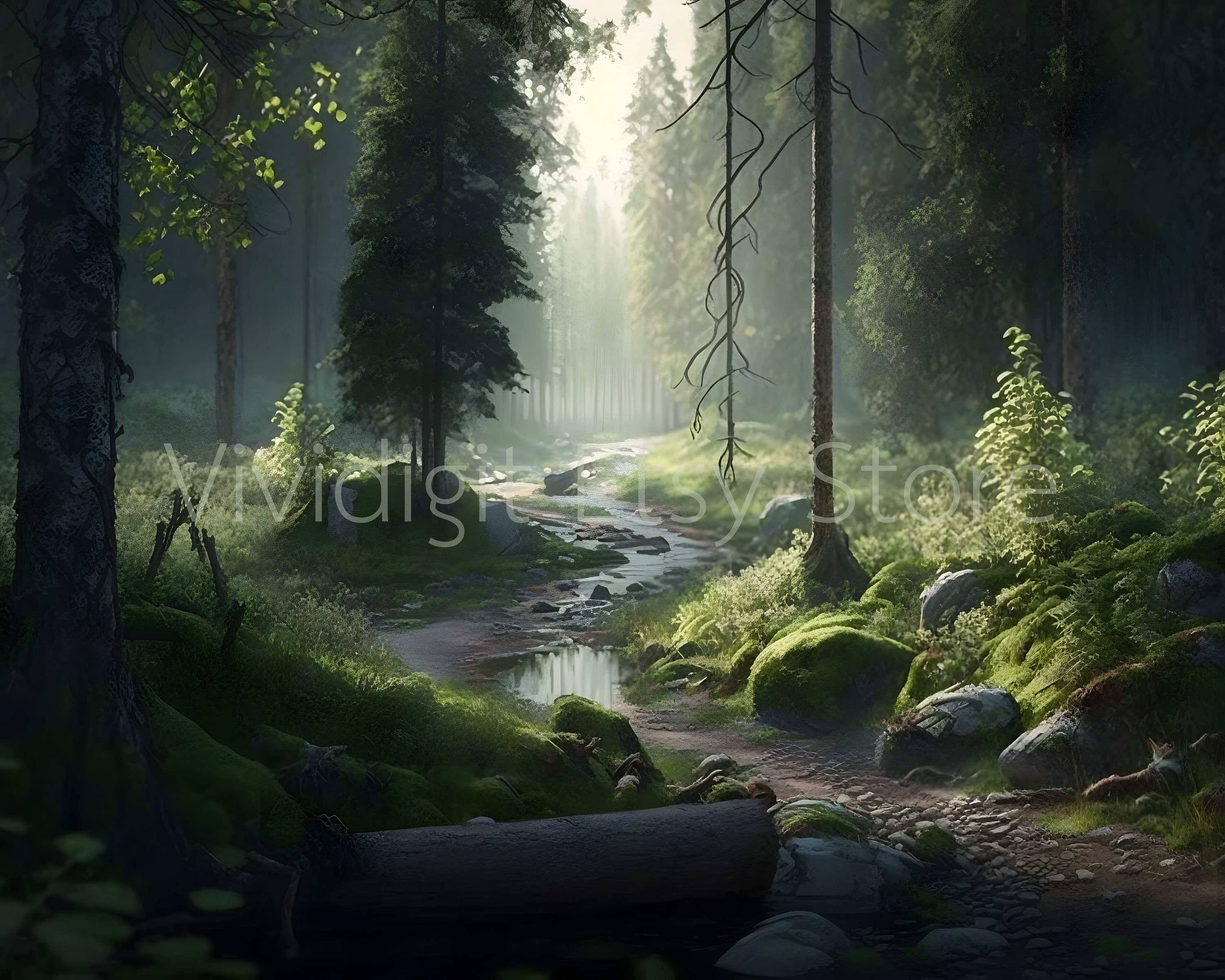 6 Forest Digital Photo Backdrop | Photography Background | Spring ...