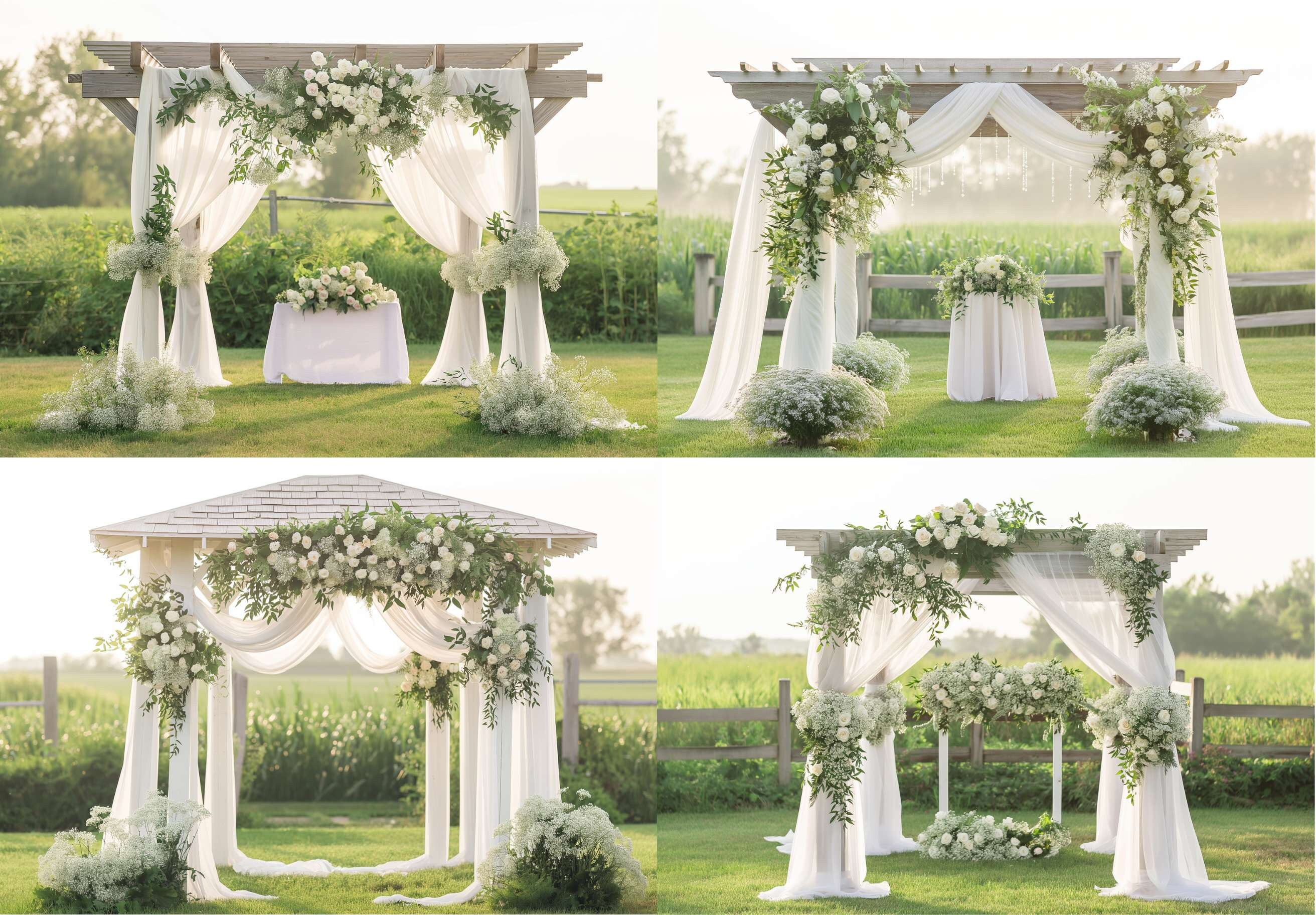 5 Outdoor Wedding Digital Photo Backdrop | Photography Background ...