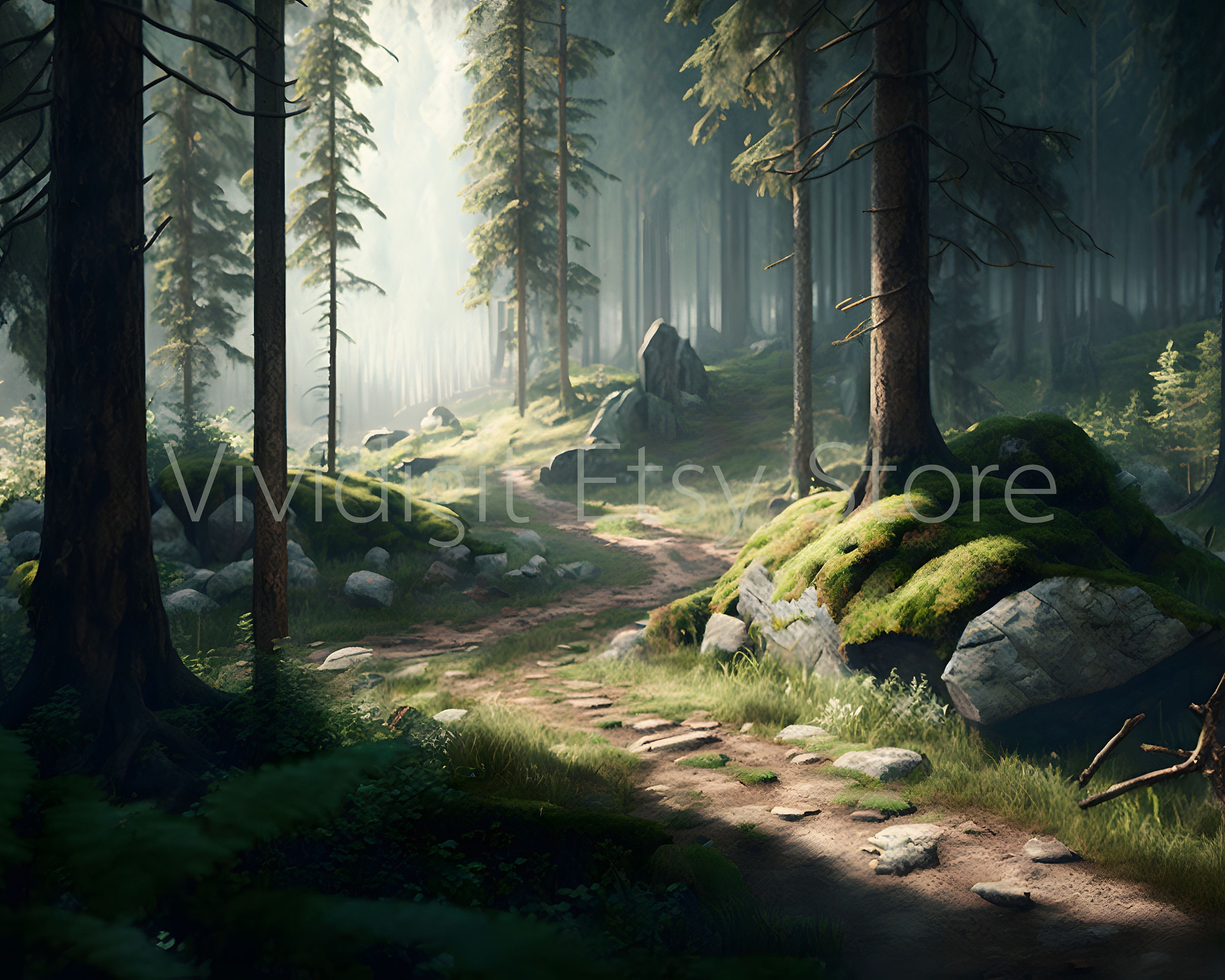 6 Forest Digital Photo Backdrop | Photography Background | Spring ...