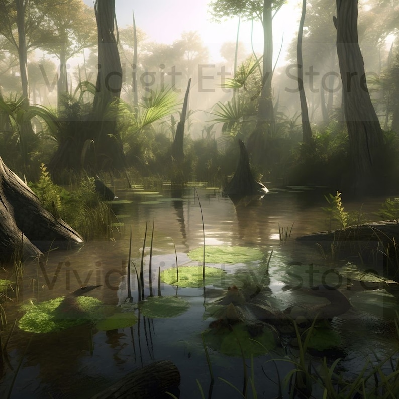 8 Swamp Digital Photo Backdrop | Photography Background | Spring ...
