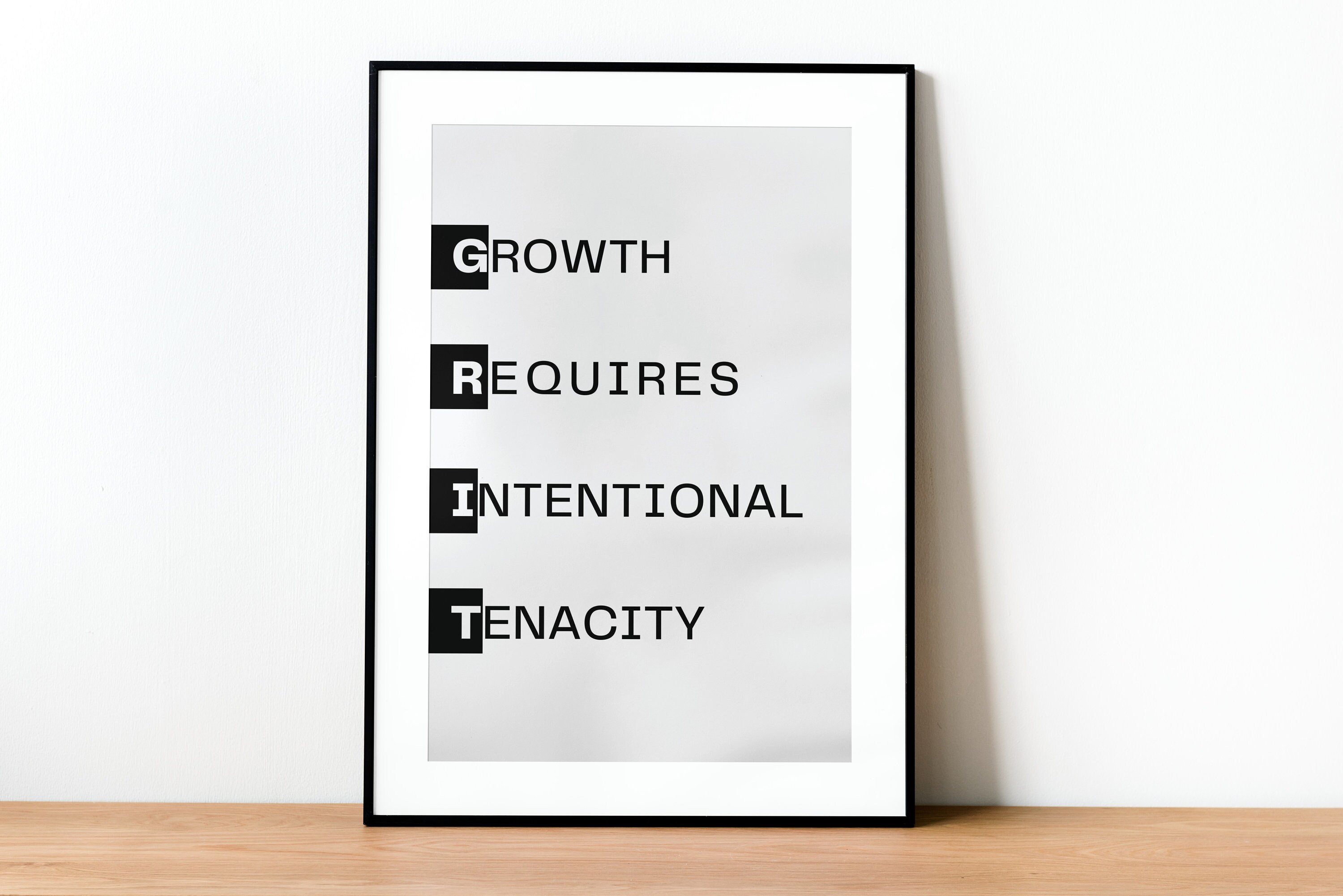 GRIT Motivational Poster | Gift | Wall Art | Office Decor | Digital ...