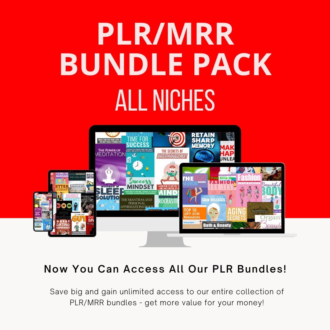 Ultimate PLR/MRR Bundle Pack Self-improvement, Fashion, Dating, Health ...