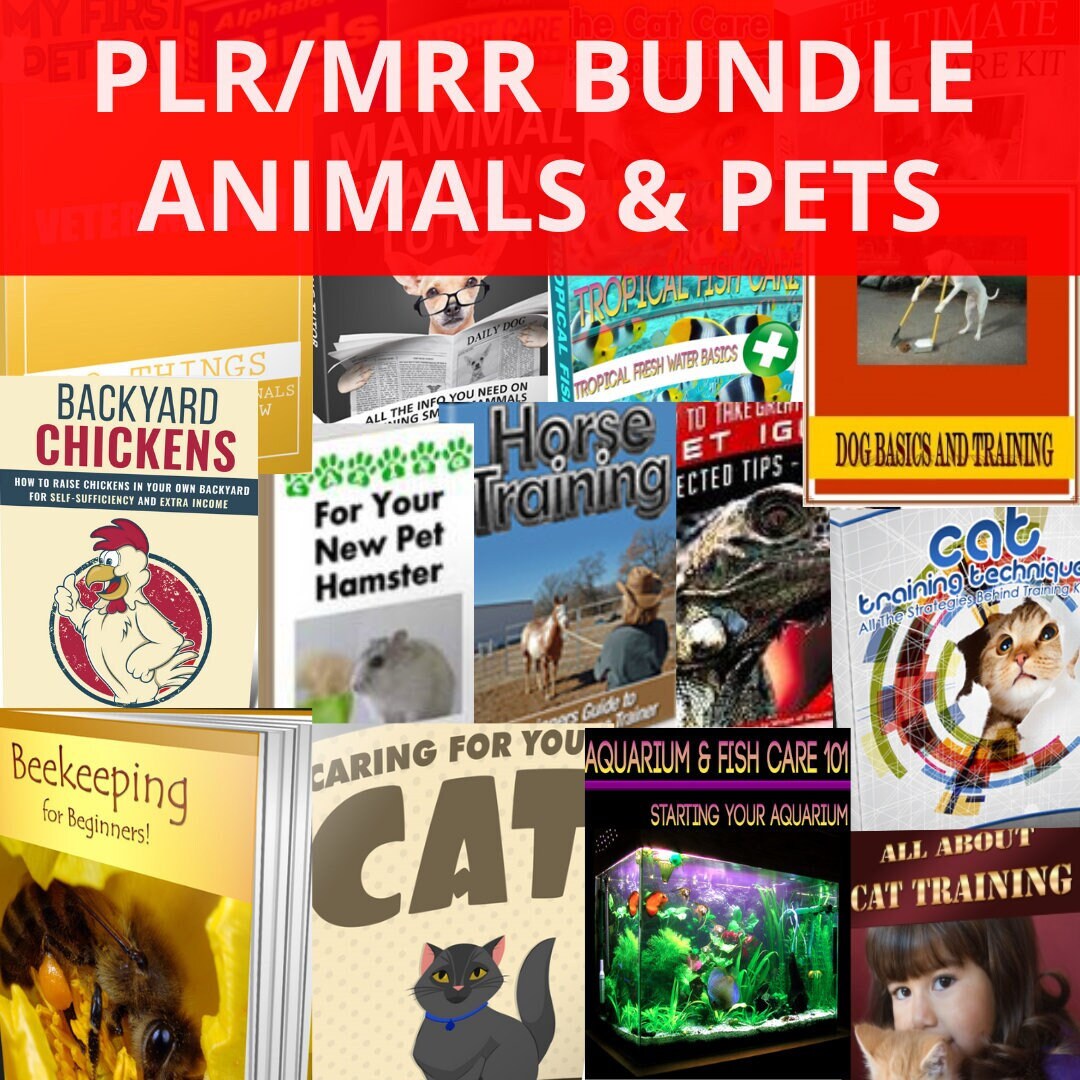 152 Animals and Pets PLR/MRR Ebooks Bundle - Care Guides for Dogs, Cats ...