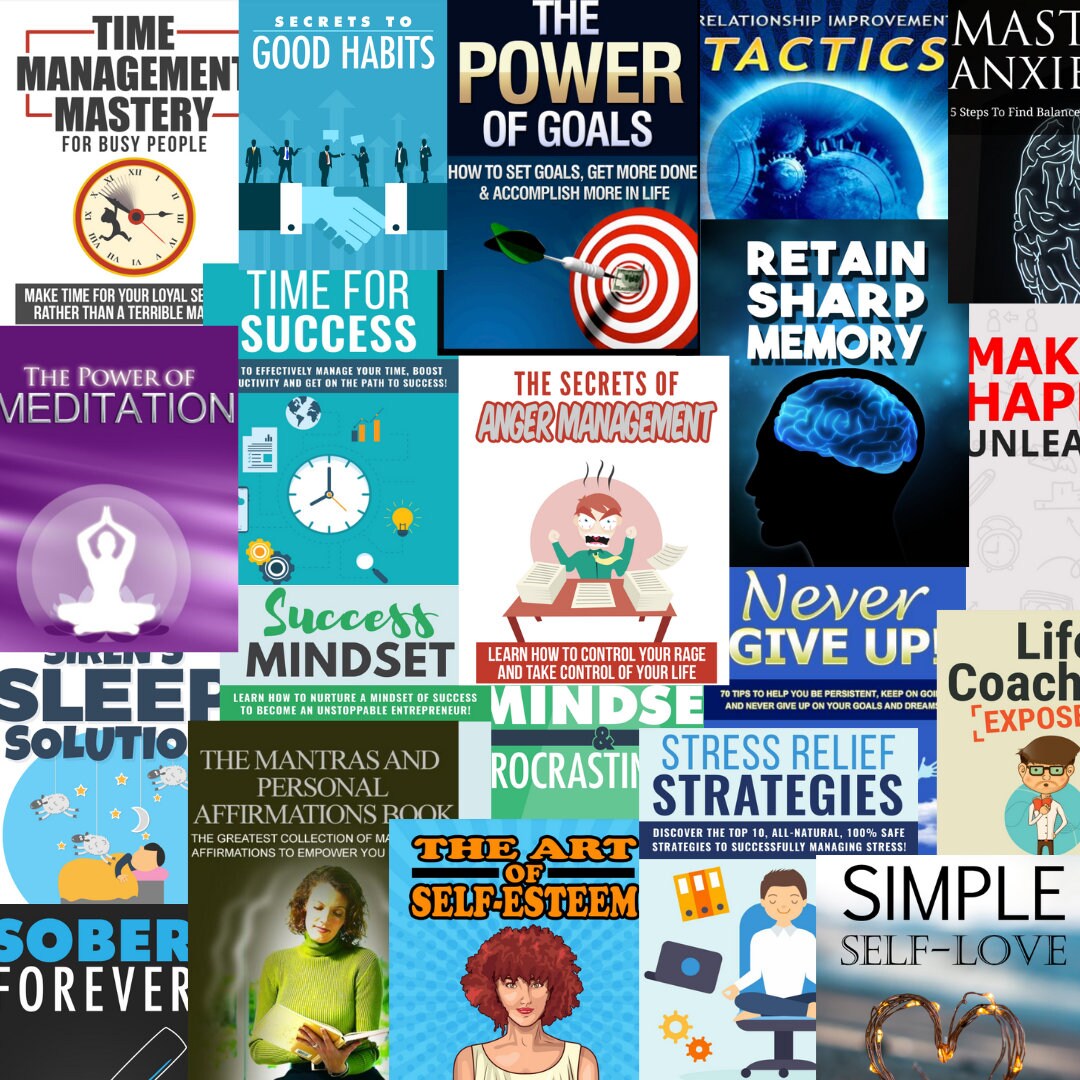 959 Self-improvement PLR/MRR Ebooks Bundle - Mindset, Self-esteem ...