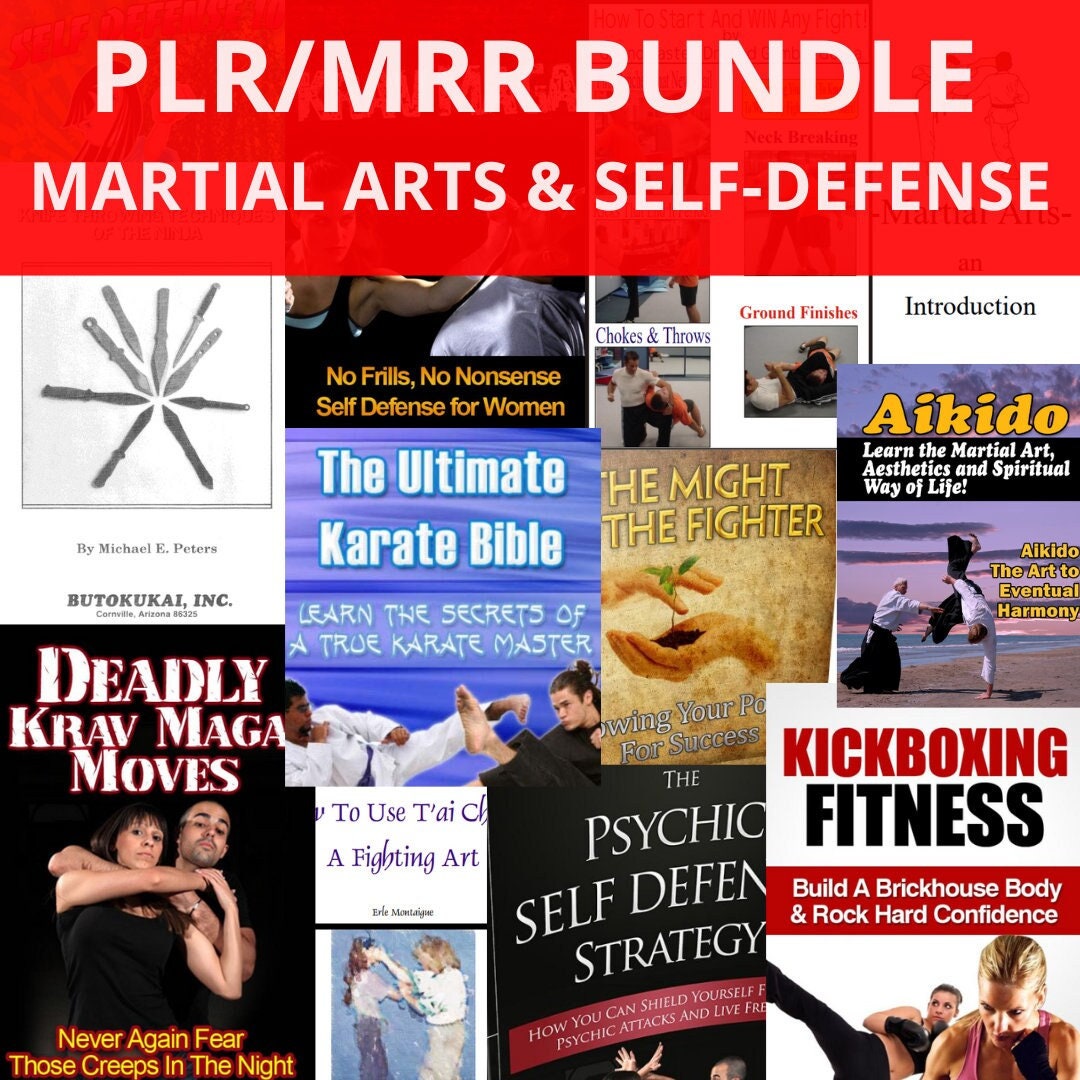 23 Martial Arts & Self-defense PLR/MRR Ebooks Bundle - Bruce Lee, Krav ...