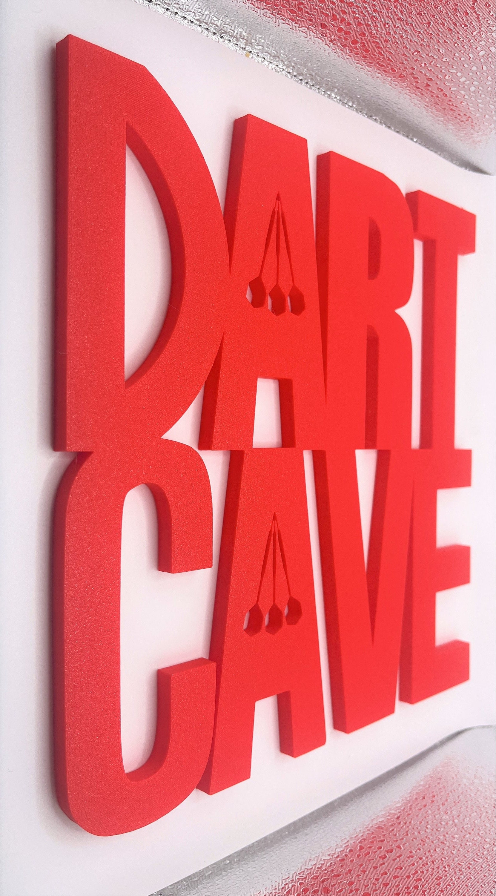 Dart Cave Wall Hang Custom Darts Decor Dart Fanatic Gift Dart Setup ...