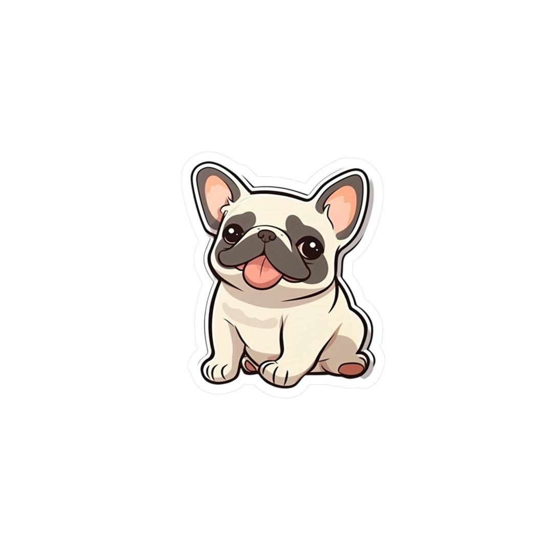 Anime Frenchie Sticker Frenchie Sitting and Smiling - Etsy