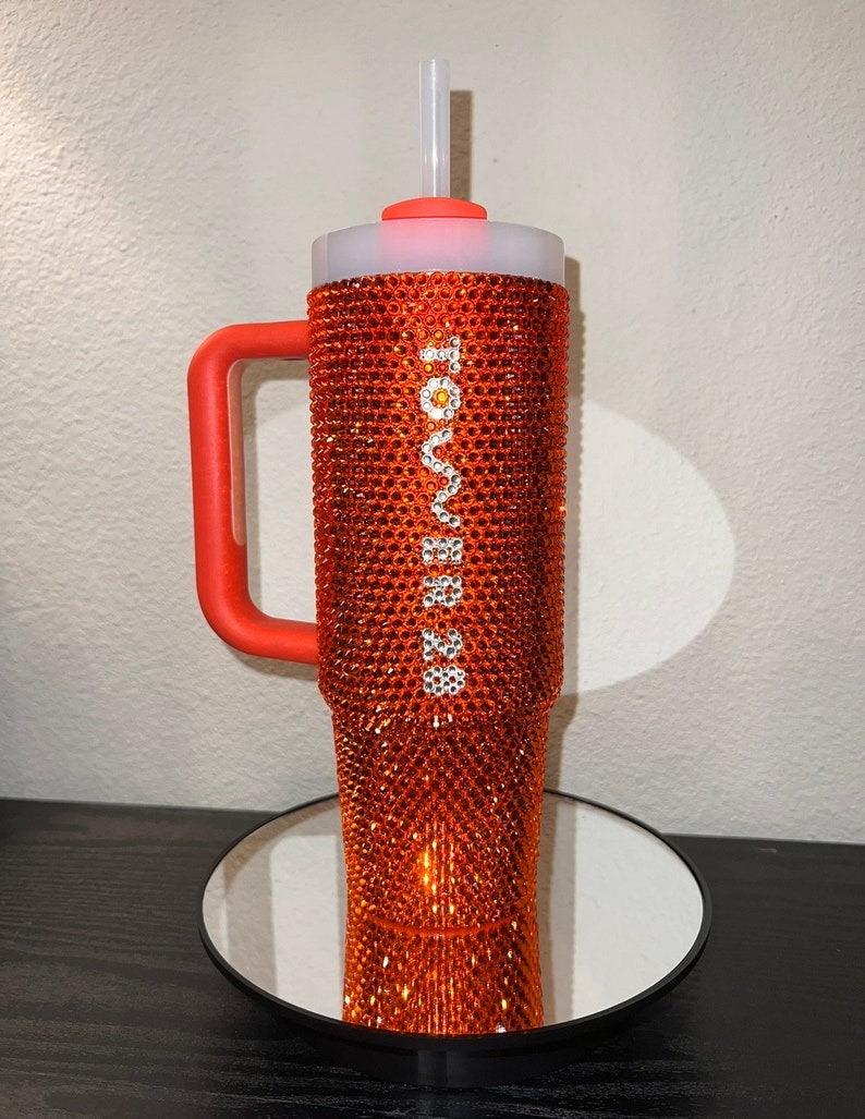 Bling Rhinestone 30oz Stanley Cup + Custom Logo - Etsy