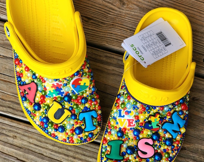 Autism Awareness Customize Crocs, Crocs, Custom Crocs, Autism, Custom ...
