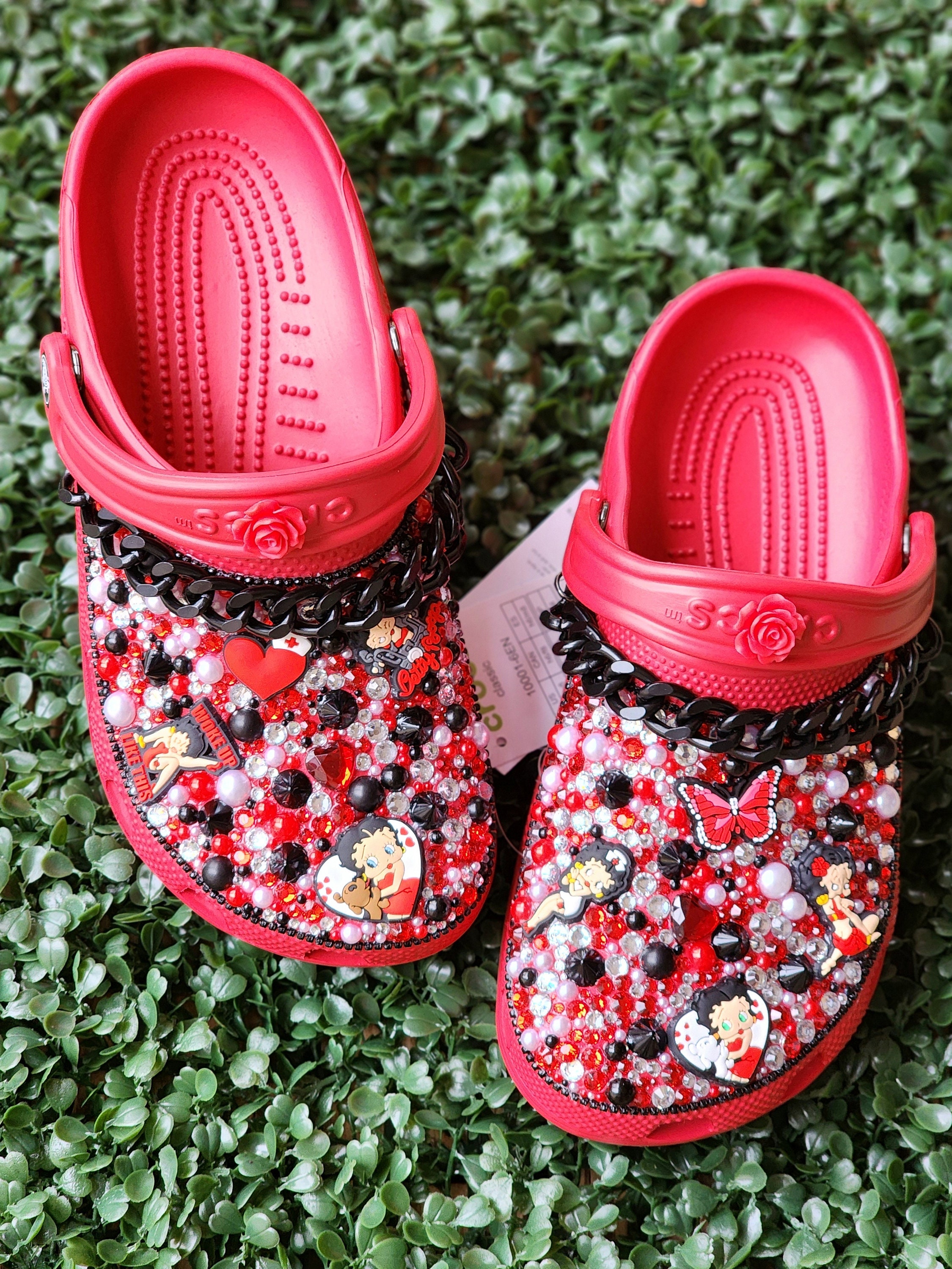 Betty Boop Inspired Custom Crocs | Personalized Crocs | Custom Shoes ...