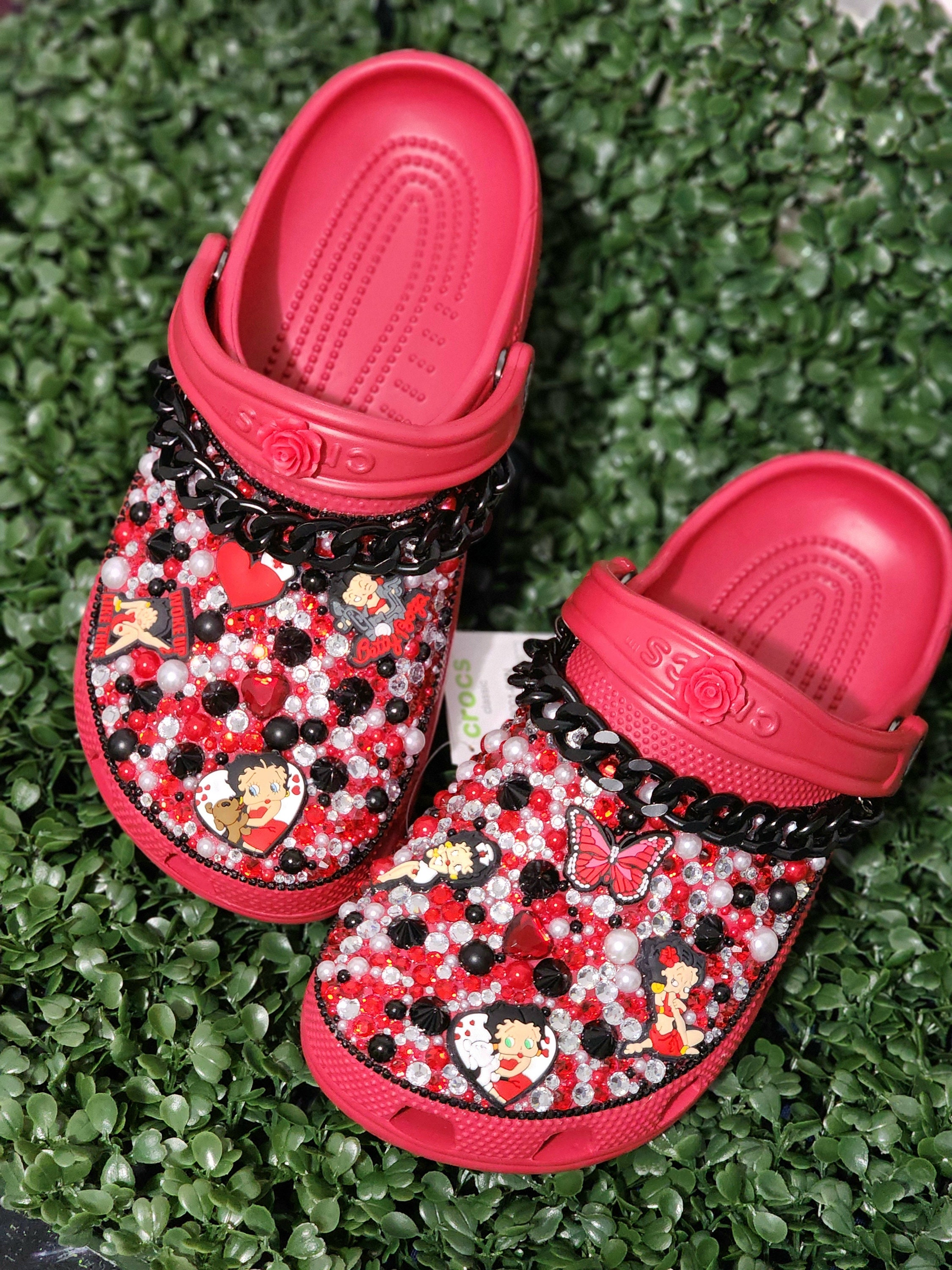 Betty Boop Inspired Custom Crocs | Personalized Crocs | Custom Shoes ...