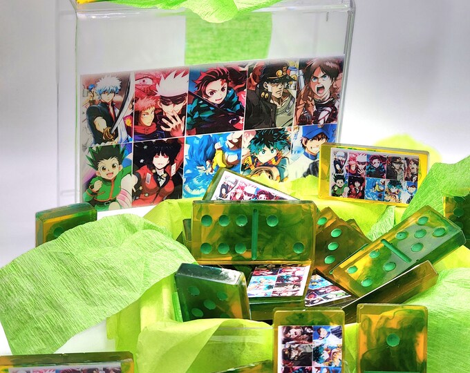 Custom Dominoes Anime Inspired, Dominoes Tiles, Resin Dominoes, Decor ...