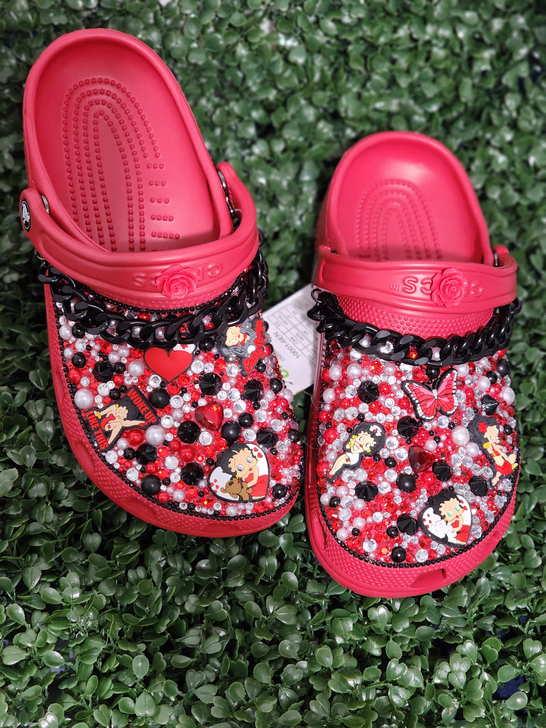 Betty Boop Inspired Custom Crocs | Personalized Crocs | Custom Shoes ...