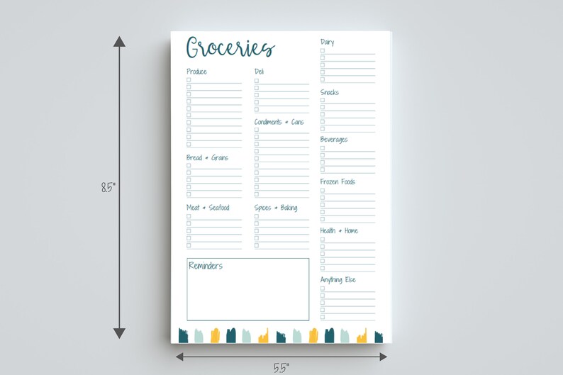 Magnetic Grocery List - Etsy