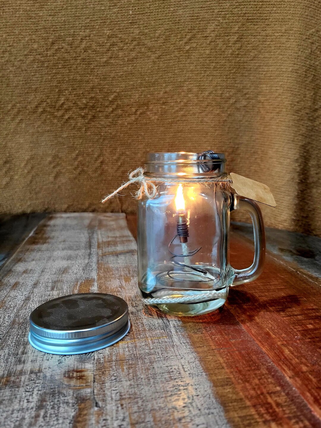 Hand Held Rustic Lantern Oil Lantern. Mason Jar Lantern - Etsy