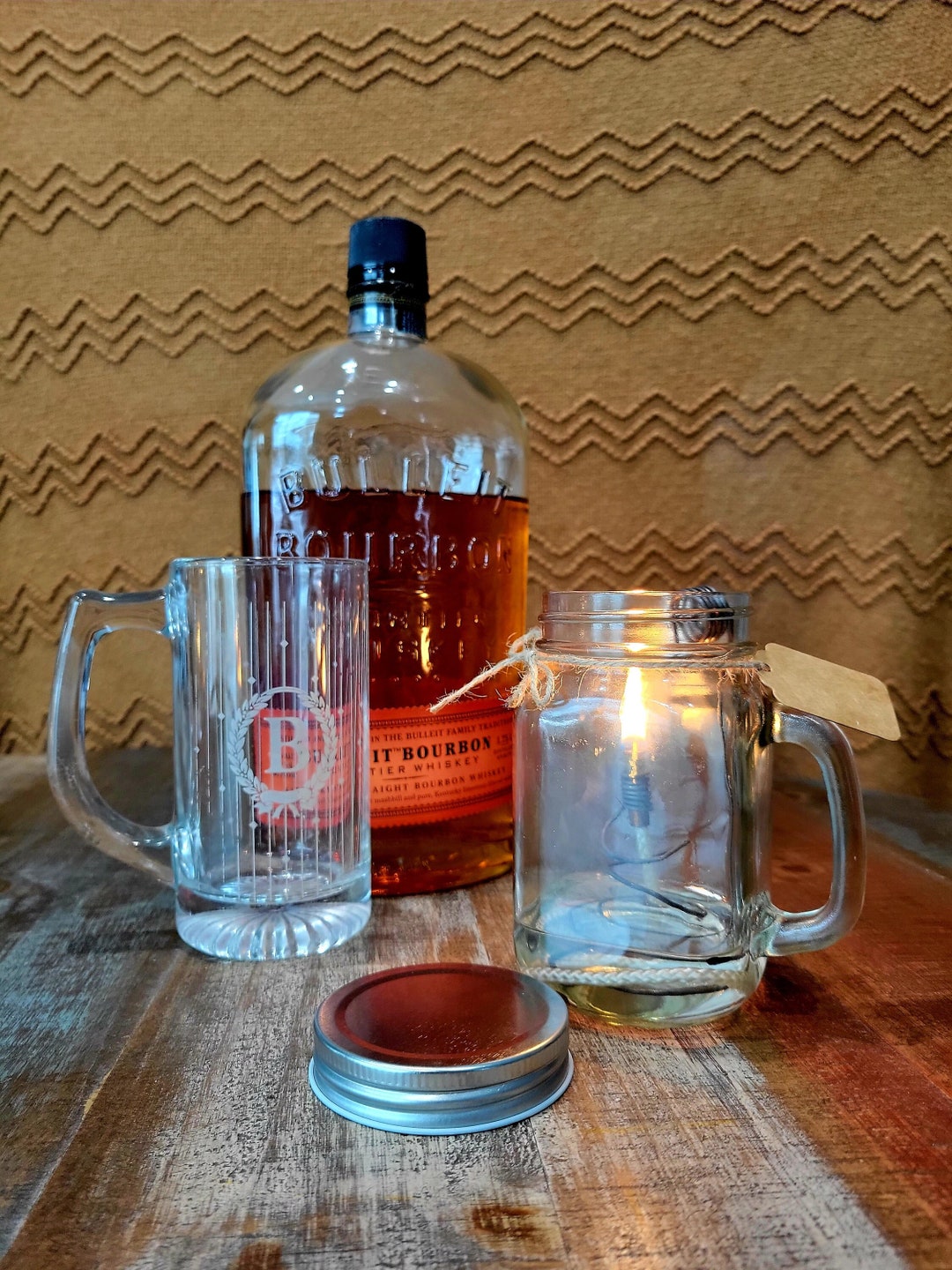 Hand Held Rustic Lantern Oil Lantern. Mason Jar Lantern - Etsy