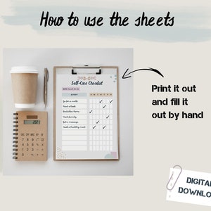 Self Care Checklist Printable, Self Care Planner Printable, Routine ...