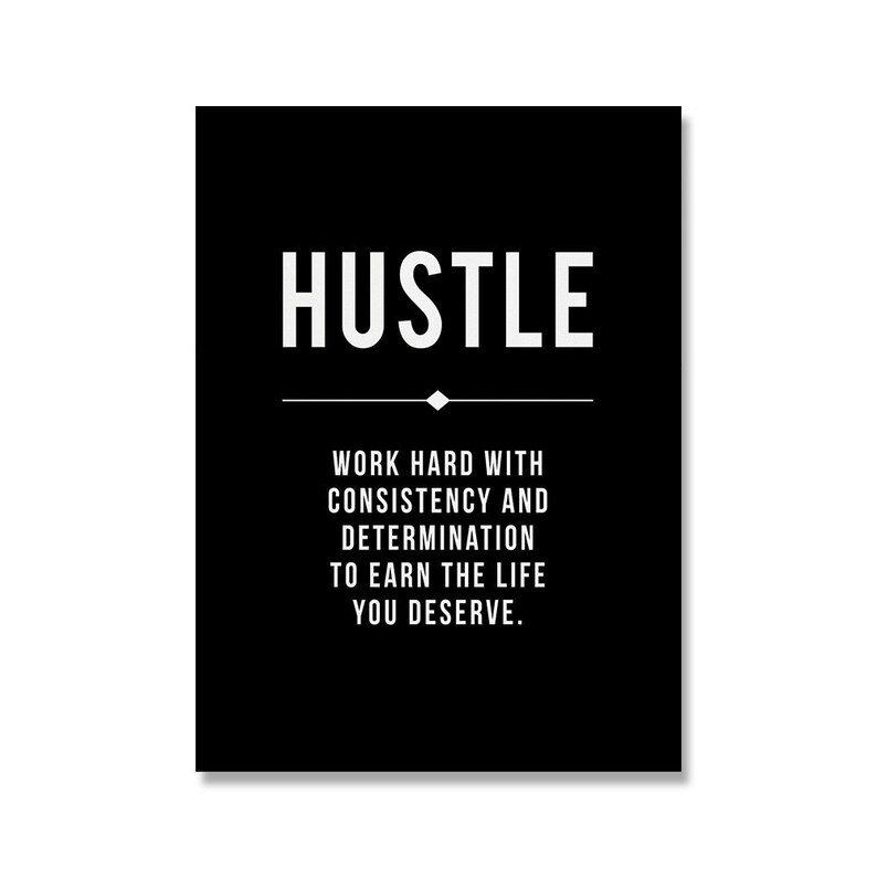 Handmade Grind Hustle Success Motivational Decor Modern Art ...