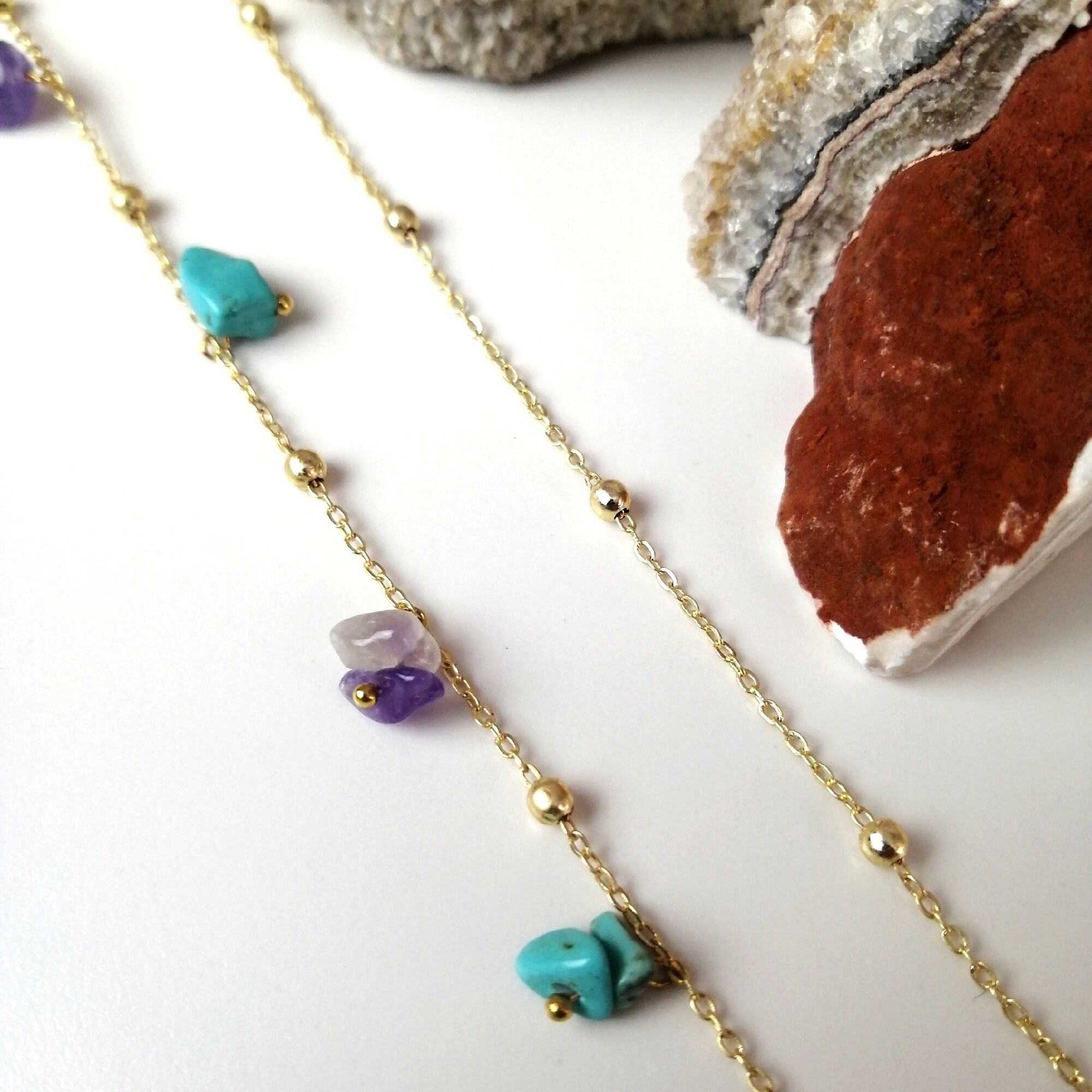 Eyeglass Chain Lapis,eyeglass Chains for Women,natural Stone Eyeglass Chain,eyeglass Gold Chain ...