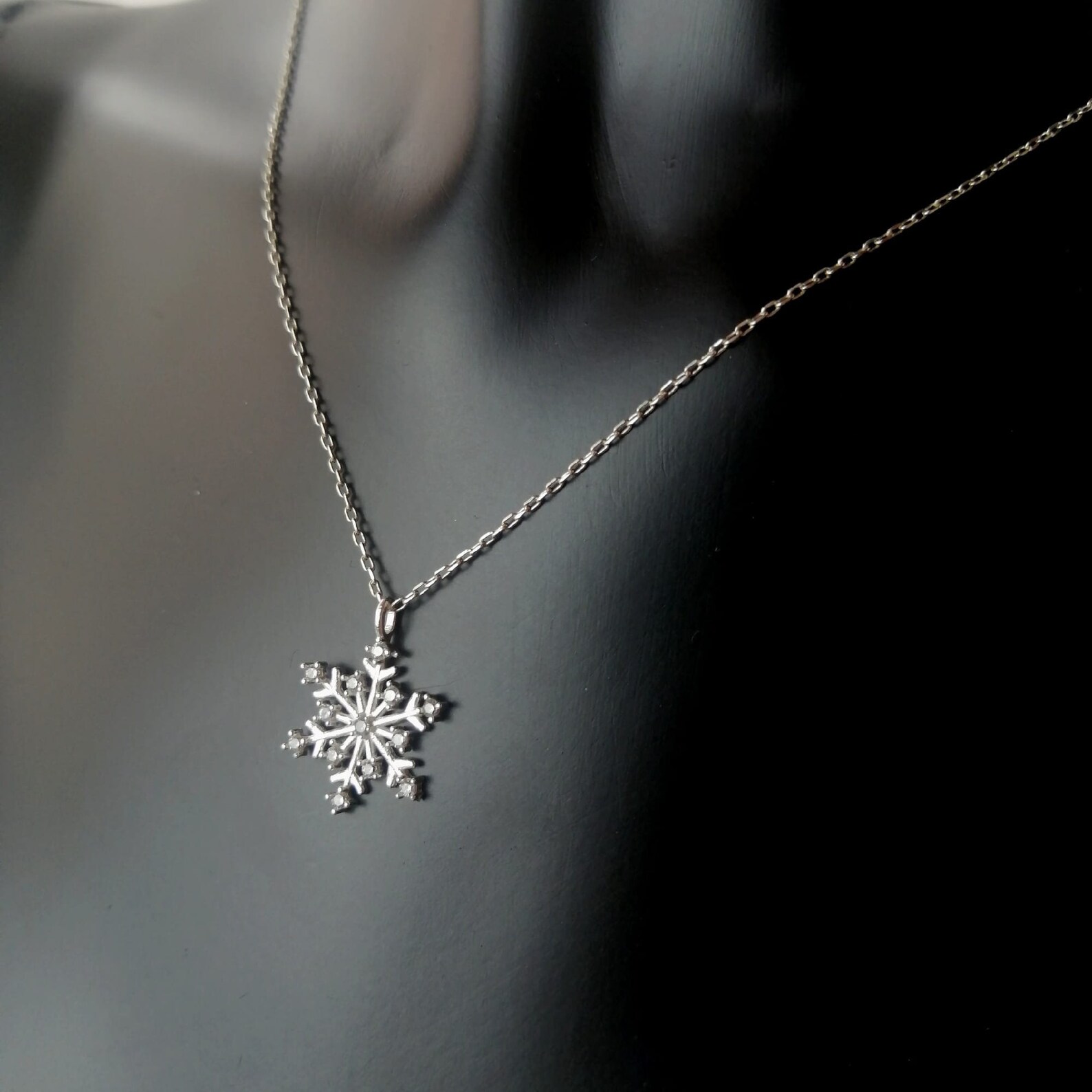 925 Sterling Silver Snowflake Pendants,snowflake Necklace,winter ...