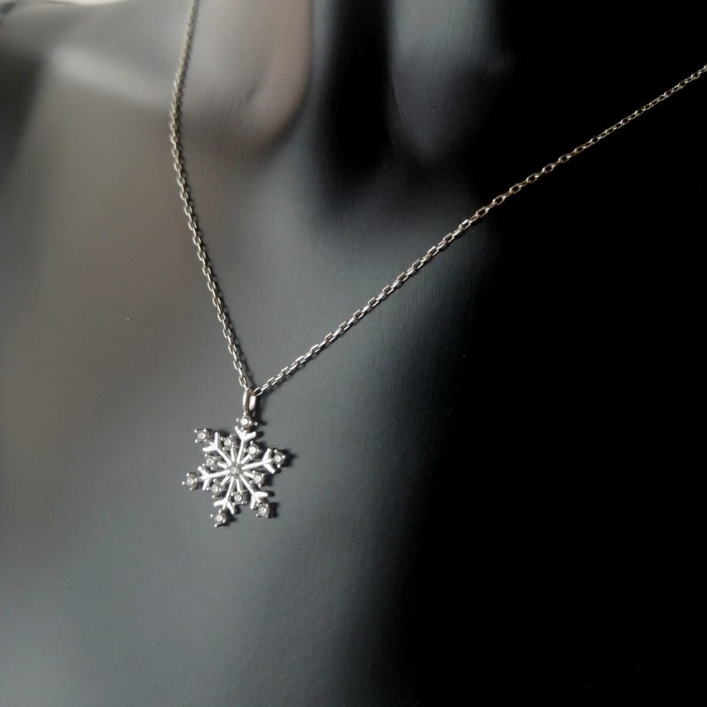 925 Sterling Silver Snowflake Pendants,snowflake Necklace,winter ...