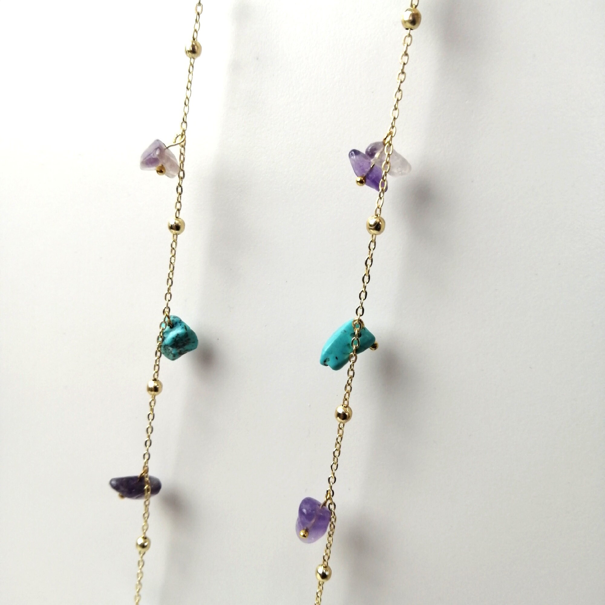 Eyeglass Chain Lapis,eyeglass Chains for Women,natural Stone Eyeglass Chain,eyeglass Gold Chain ...