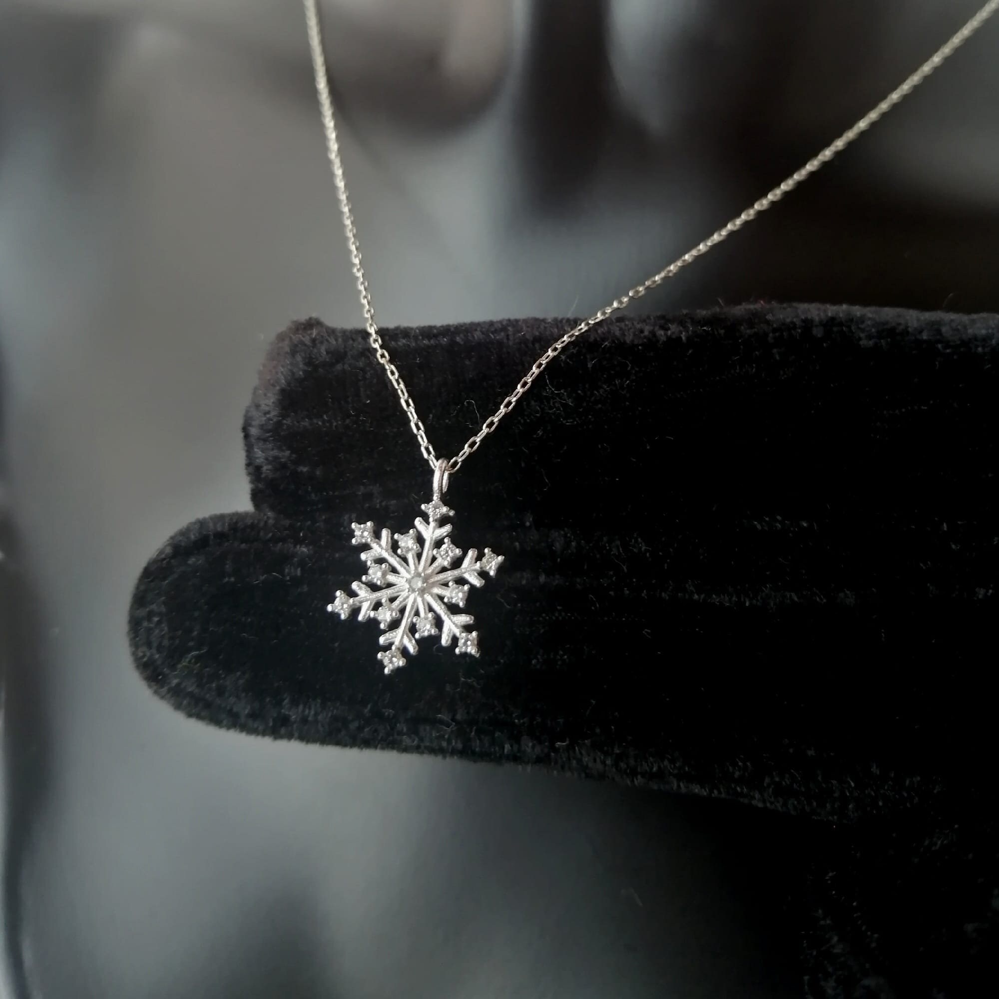 925 Sterling Silver Snowflake Pendants,snowflake Necklace,winter ...