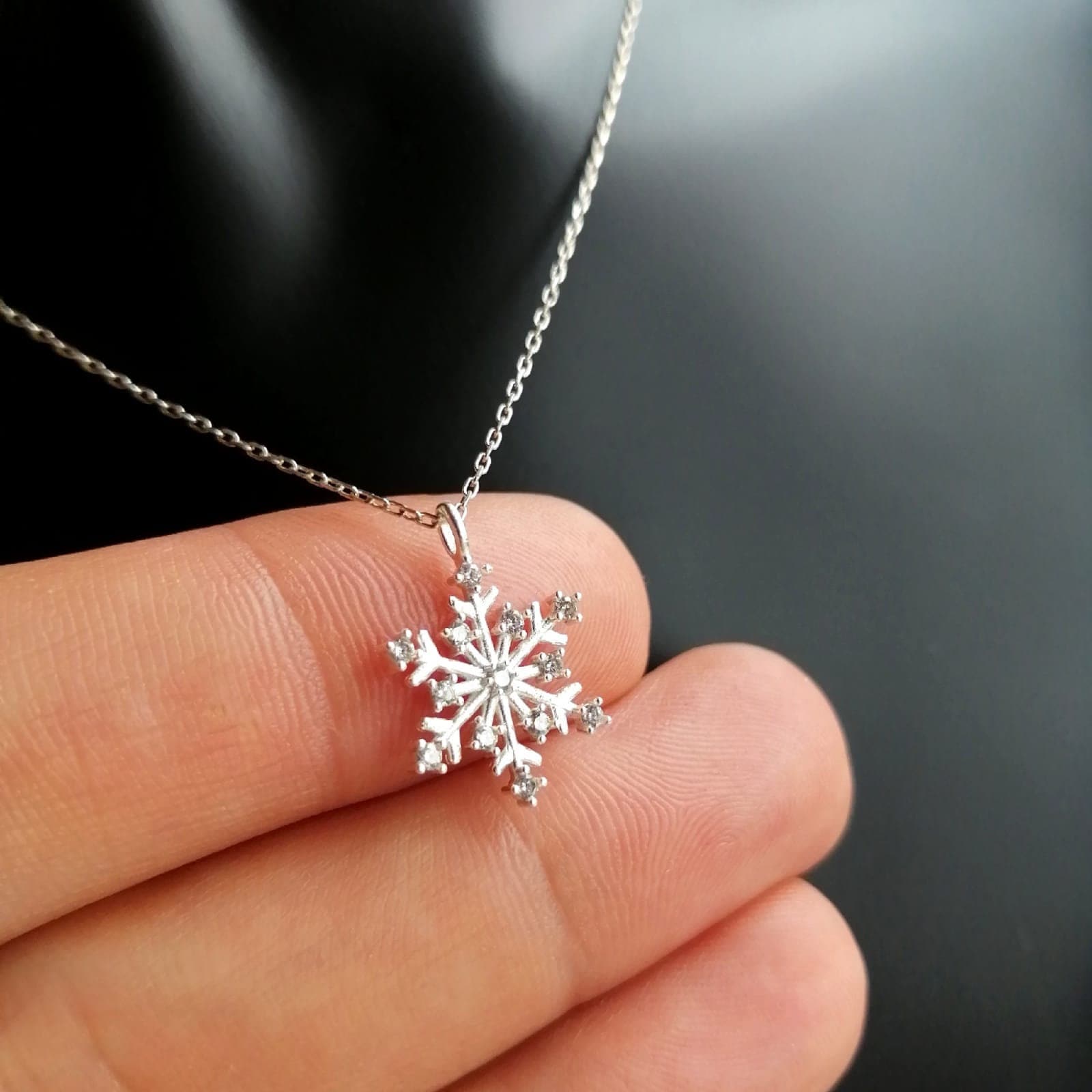 925 Sterling Silver Snowflake Pendants,snowflake Necklace,winter ...