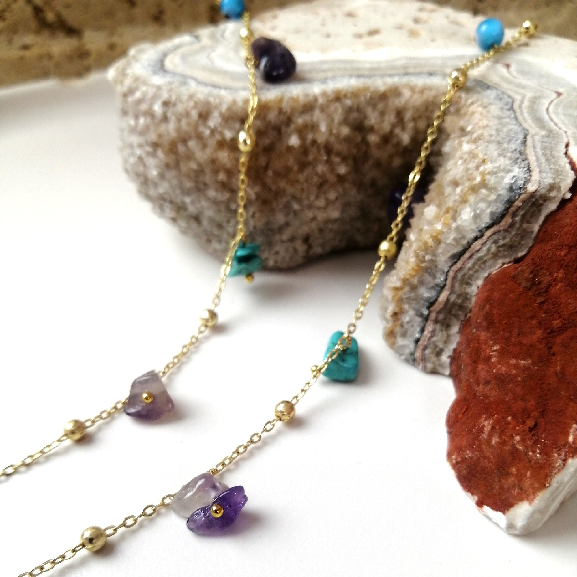 Eyeglass Chain Lapis,eyeglass Chains for Women,natural Stone Eyeglass Chain,eyeglass Gold Chain ...