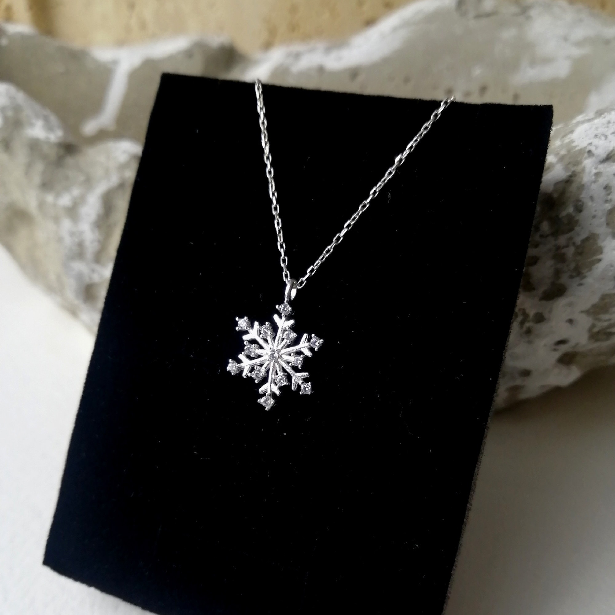 925 Sterling Silver Snowflake Pendants,snowflake Necklace,winter ...