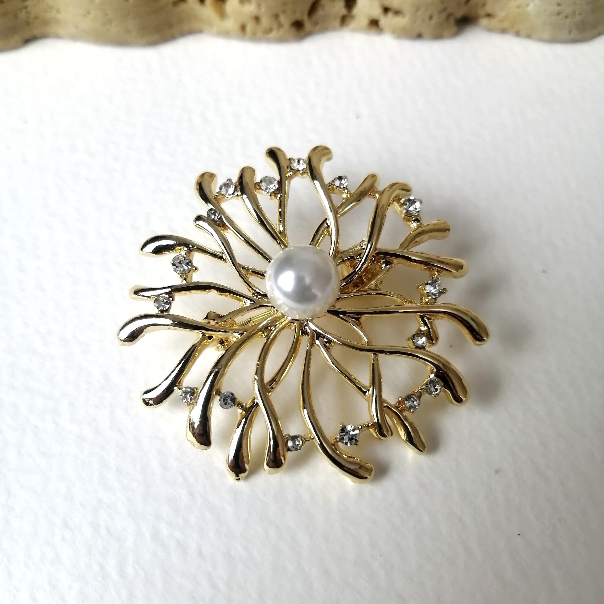 Broche perle vintage, broche perle, broche perle pour femme, bouton ...