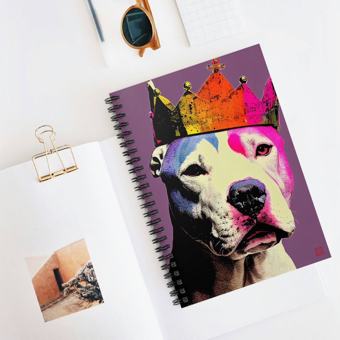 Pit Bull Gift for Dog Lover - Pit Bull Spiral Notebook - Ruled Line ...