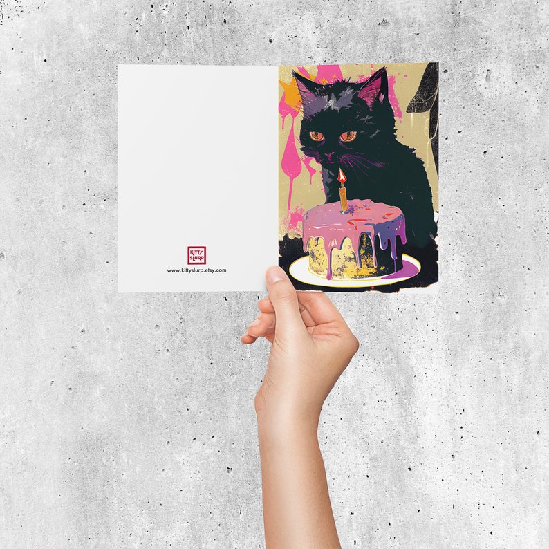 Birthday Card for Cat Lover, Printable Greeting Card, Cat Lady Card ...