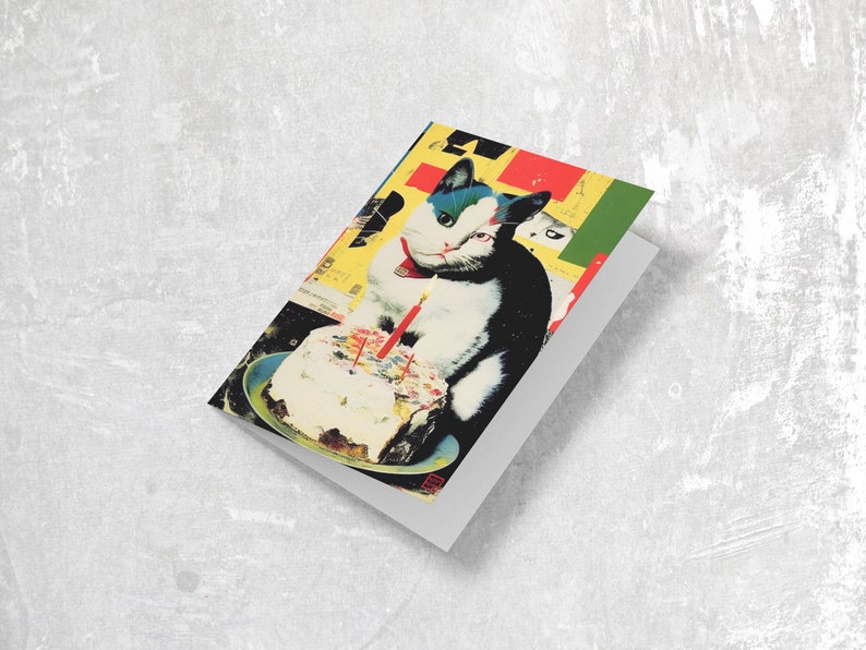 Cat Lover Birthday Card, Printable Greeting Card, Cat Lady Card, 5x7 ...