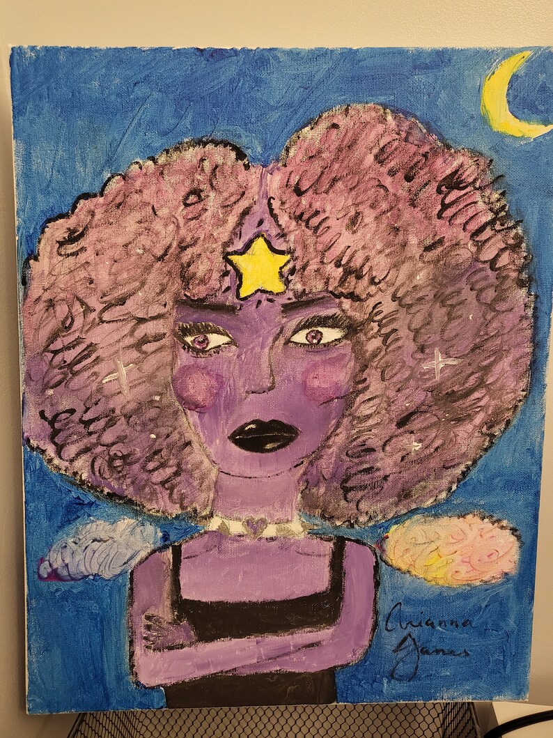 Custom Inspirational Art Portrait of Starchild - Etsy