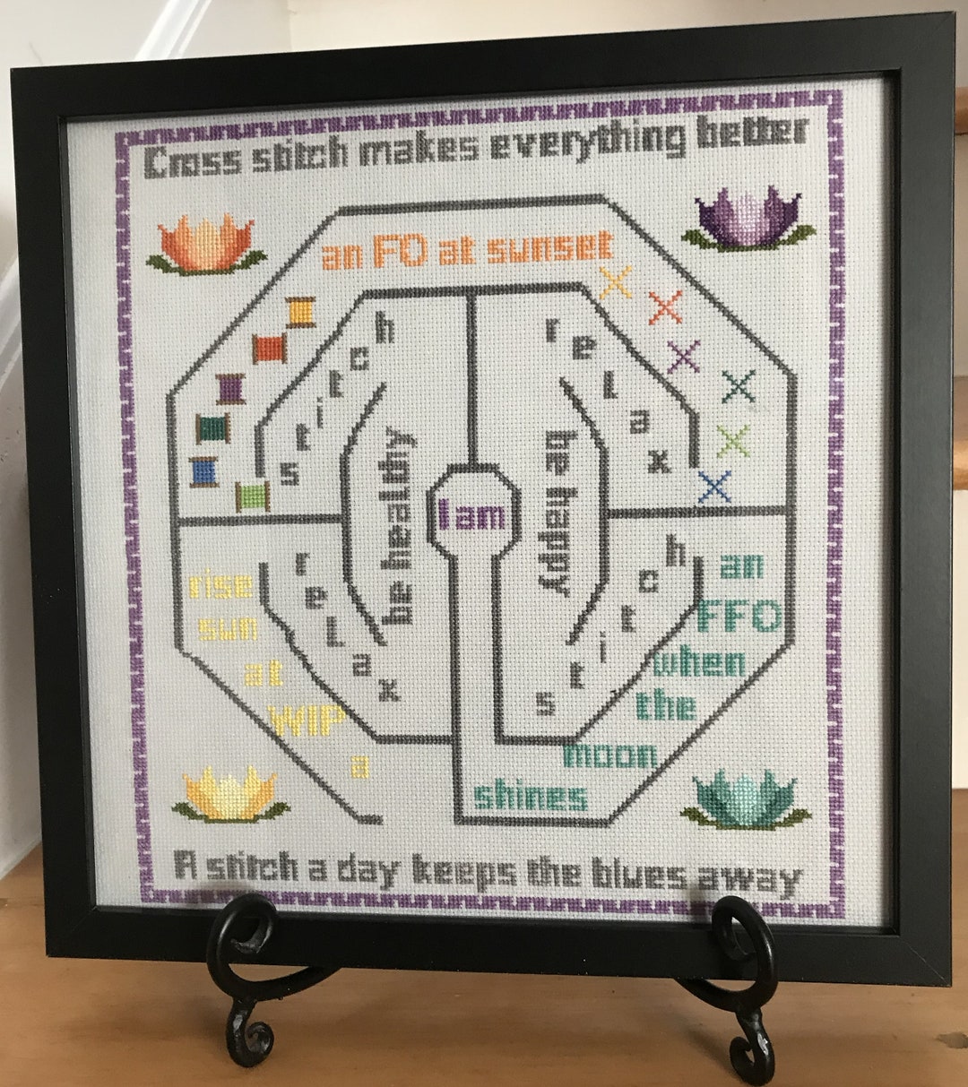 Stitching Meditation - Cross Stitch PDF - Etsy