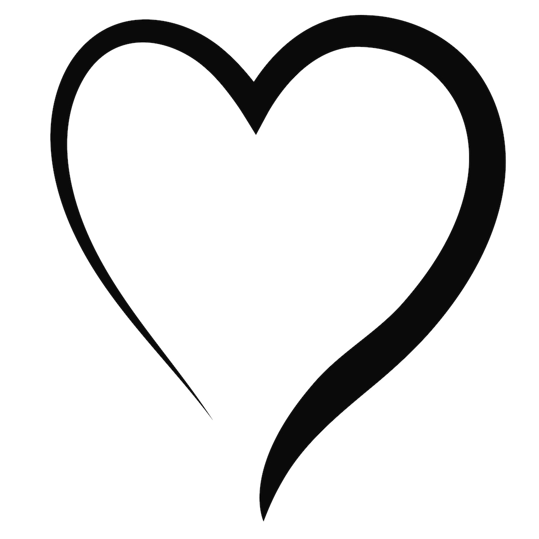Open Heart, Instant Downloads in Black & White, 1-jpg Digital Download ...