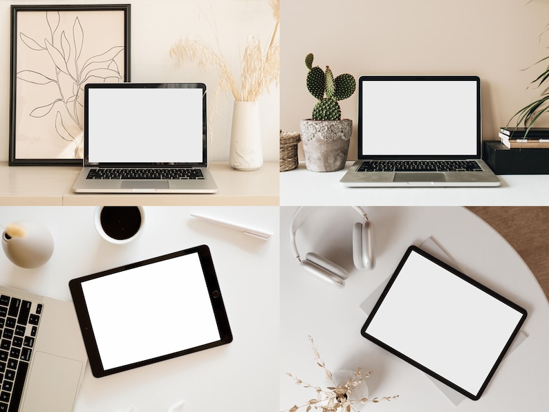 22 Device Mockup Bundle, iPad Tablet Mockup, Desktop MacBook Laptop ...