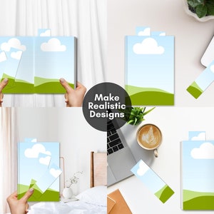 Animated Bookmarks Mockups, Book Mockups Bookmark Template, Custom ...