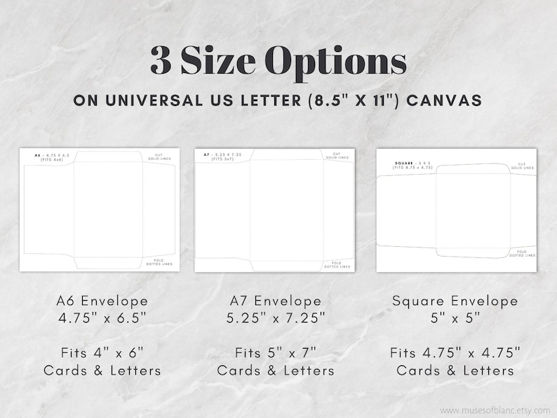 DIY Printable Envelope Template Editable Canva Templates - Etsy
